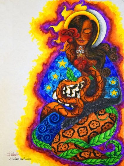 "I AM Snake Woman of Venus" by Emelina Holland. Art prints are ...